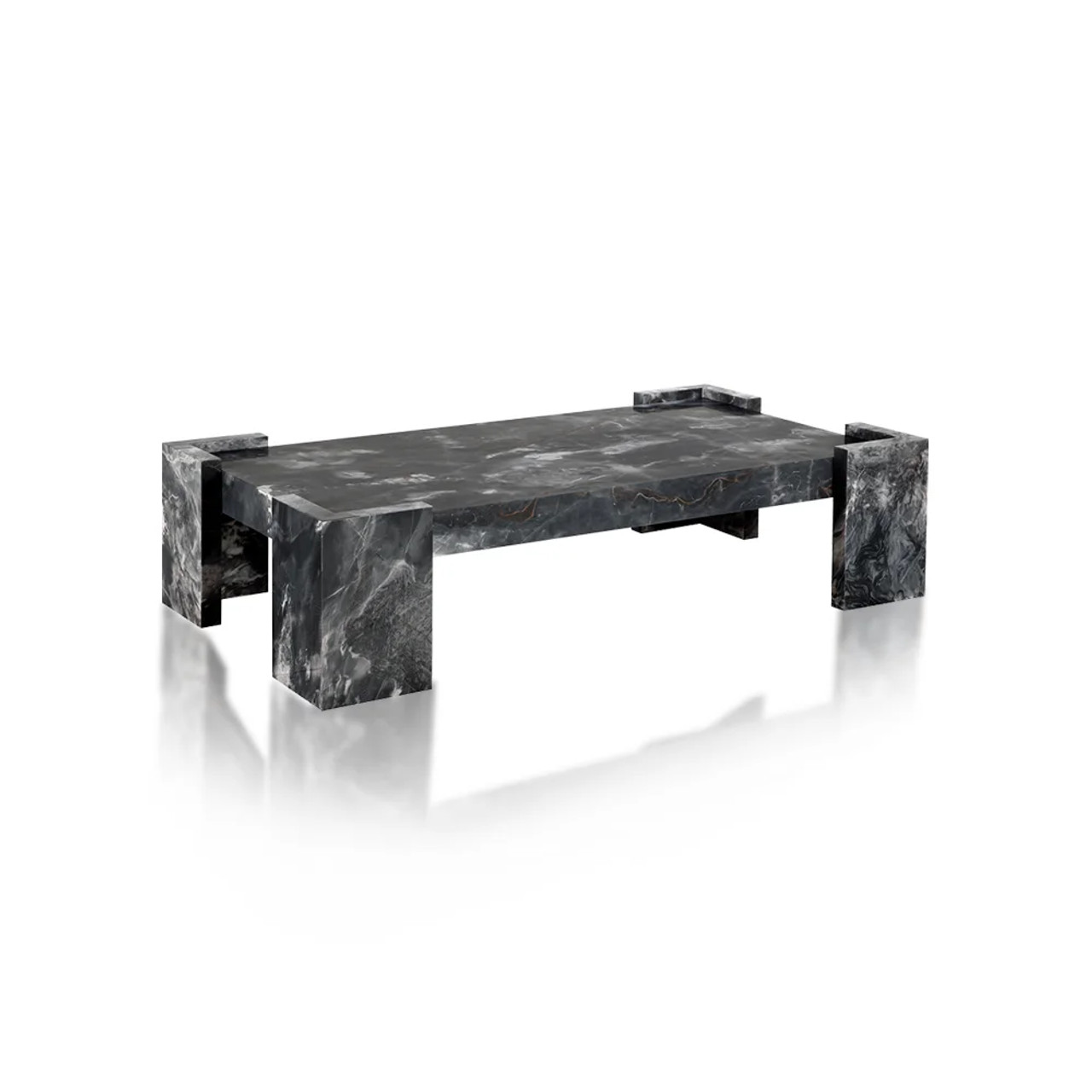 Gypsum Marble Rectangle Coffee Table | California Home+Design